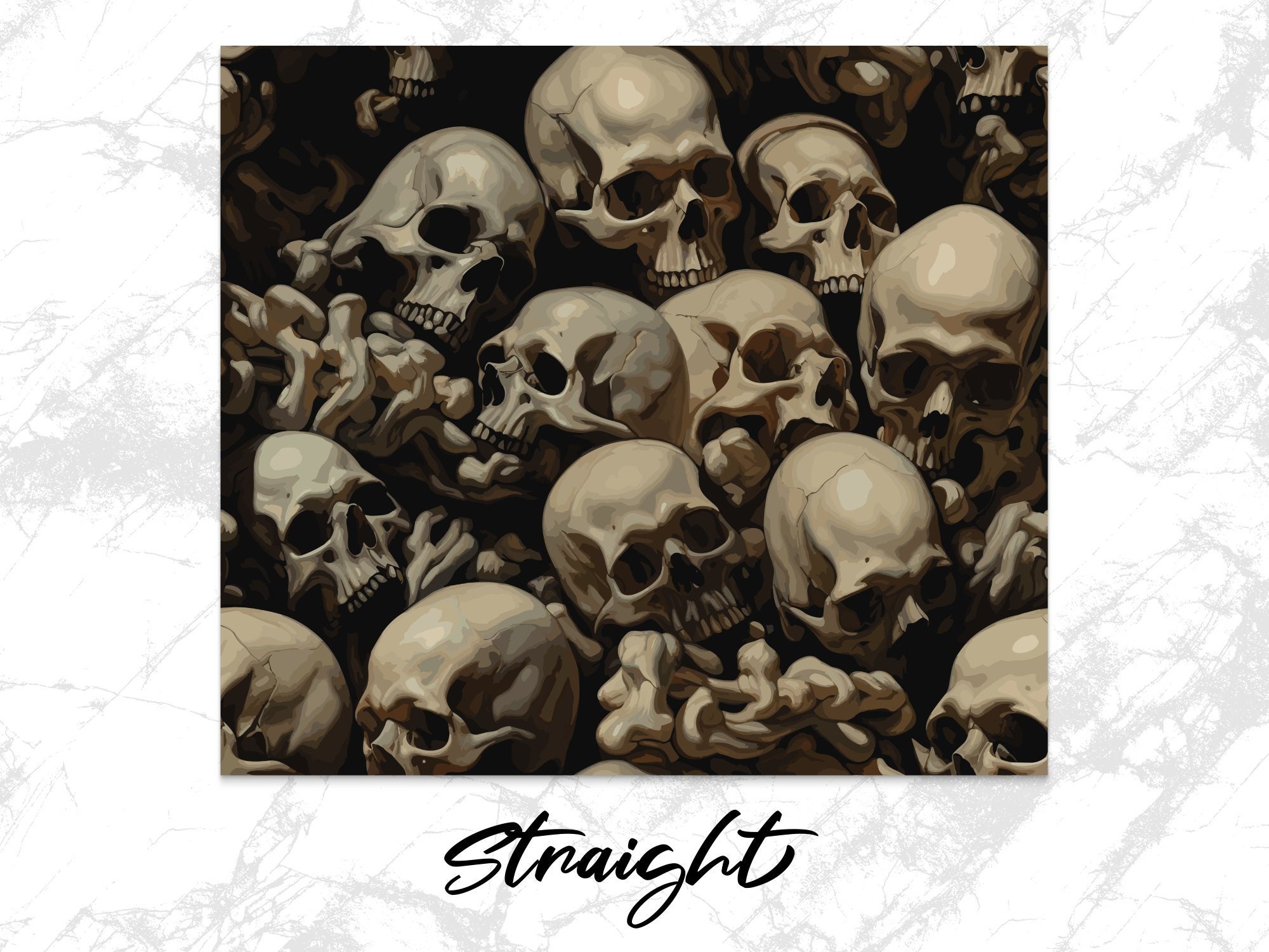Pile of Skulls Wallpaper Spooky Holiday Halloween Creepy Art - Etsy