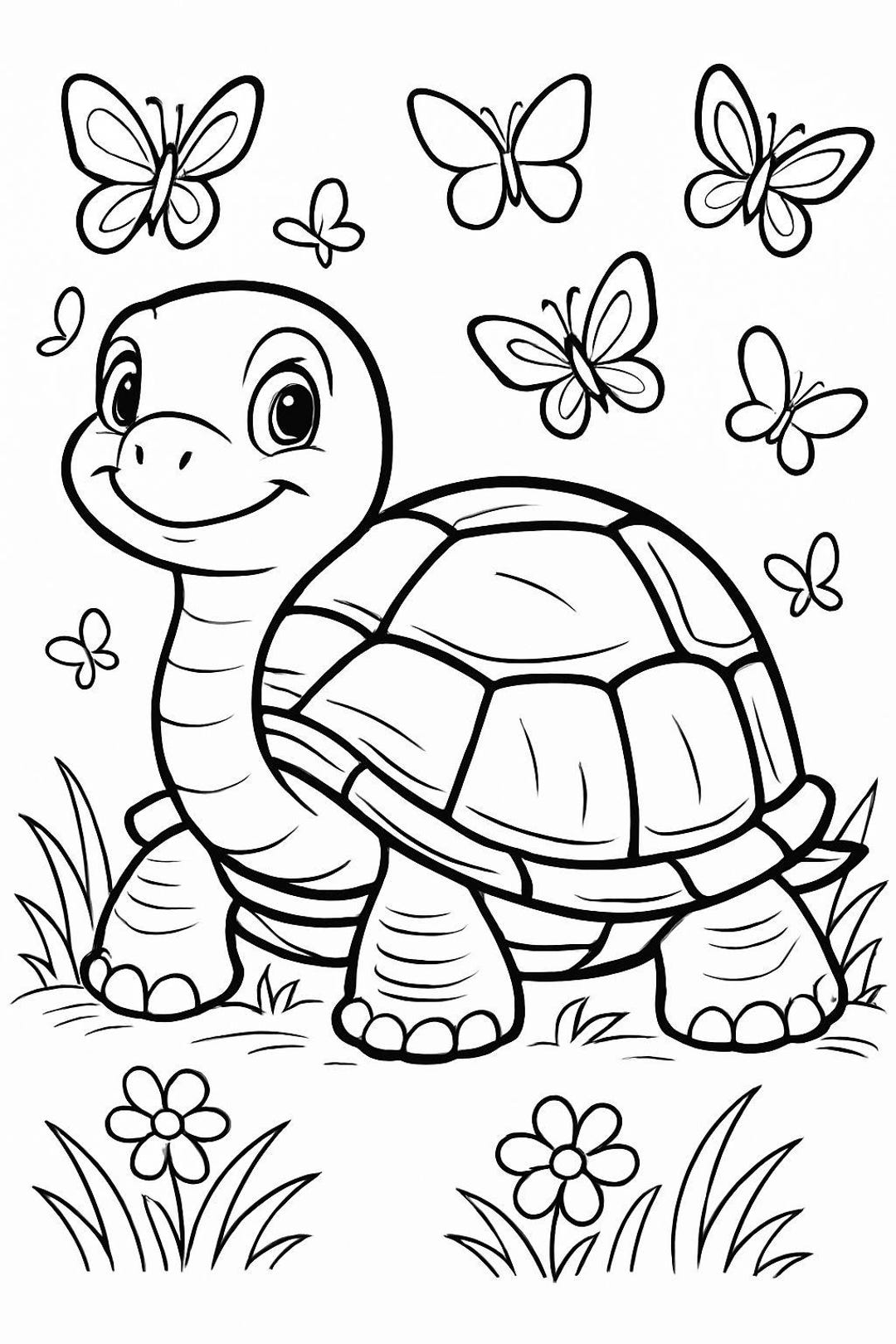 Turtle Coloring Pages - Etsy
