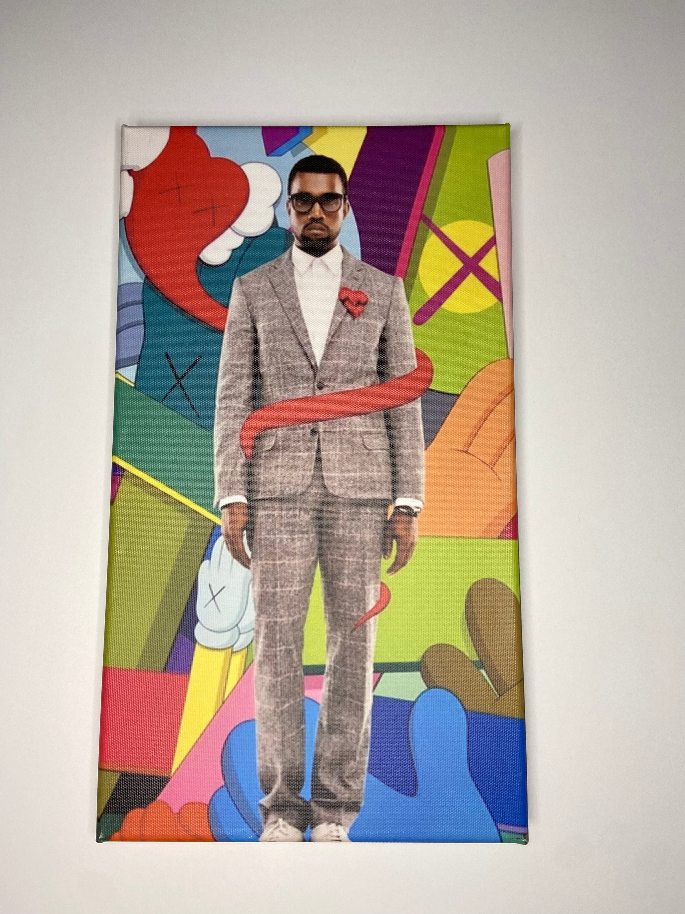 KAWS X Kanye| Heartless| Abstract Wall Art| Living Room Wall Decor ...