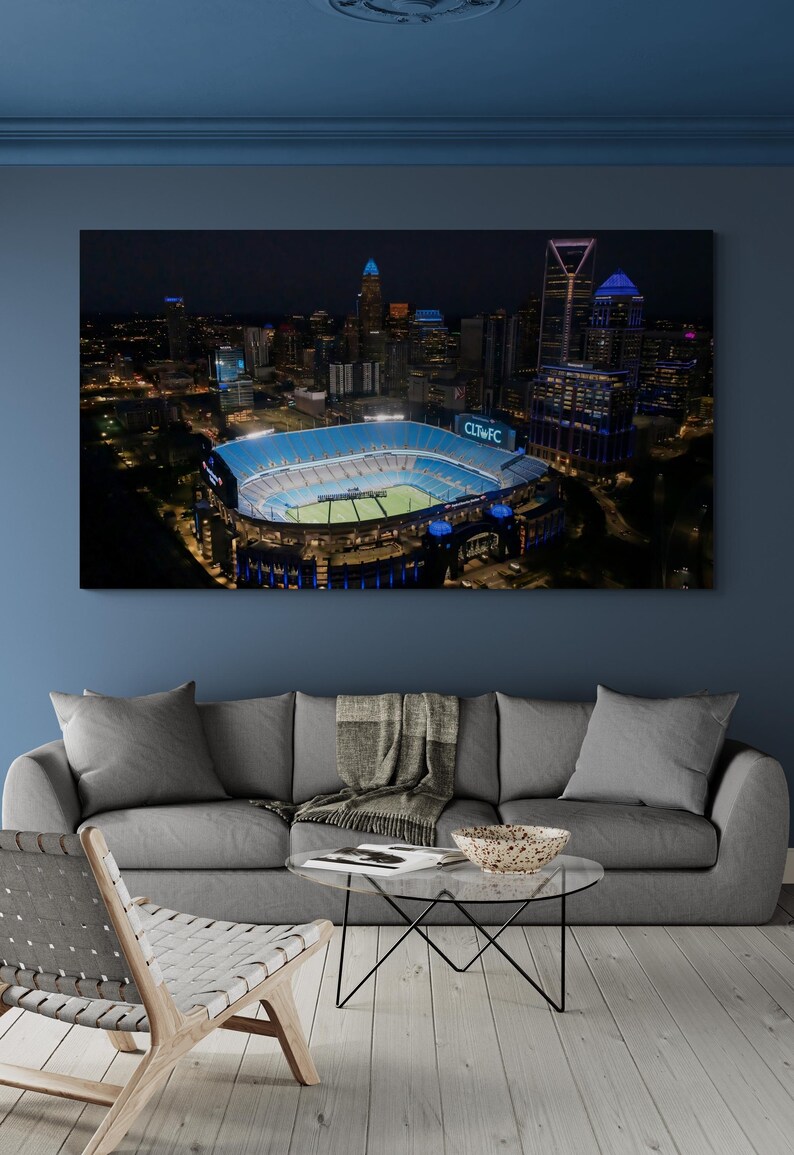 Charlotte FC Stadium| Charlotte Skyline| Mint City| MLS| Living Room ...