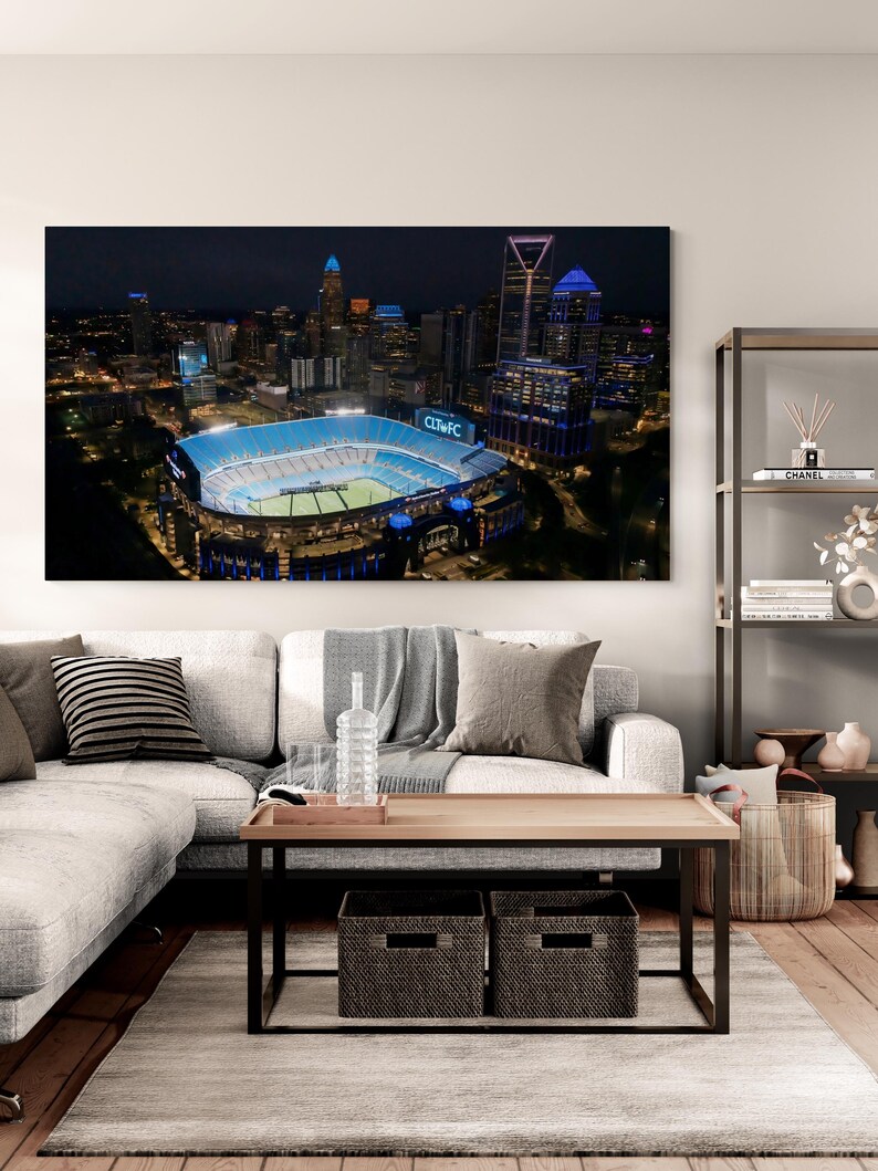 Charlotte FC Stadium| Charlotte Skyline| Mint City| MLS| Living Room ...