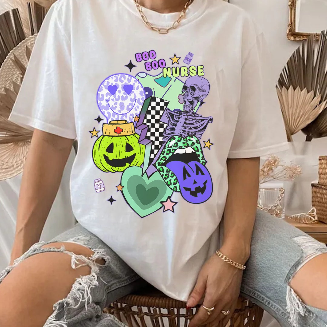 Retro Halloween Nurse PNG Boo Nurse Halloween ER NICU Png - Etsy