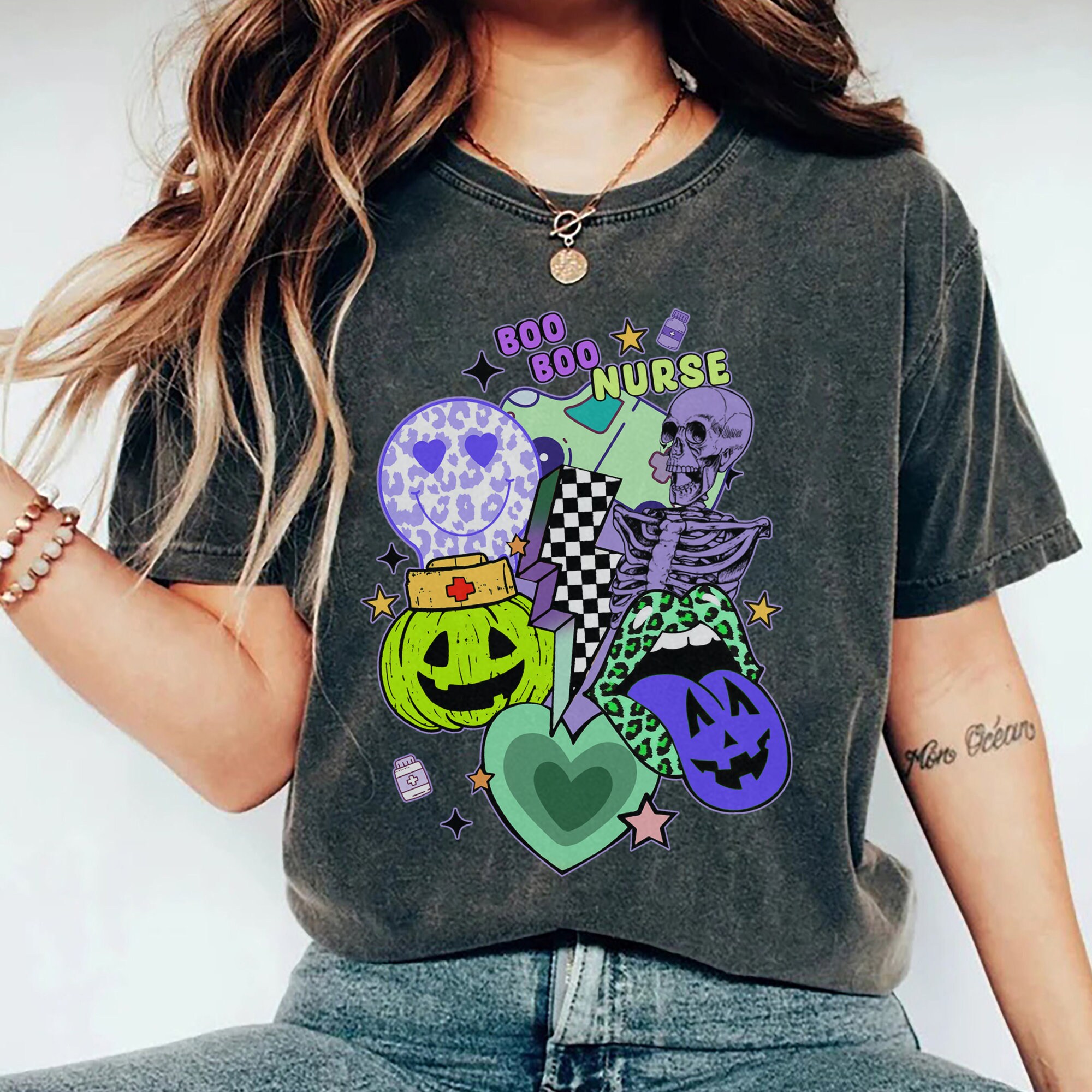 Retro Halloween Nurse PNG Boo Nurse Halloween ER NICU Png - Etsy