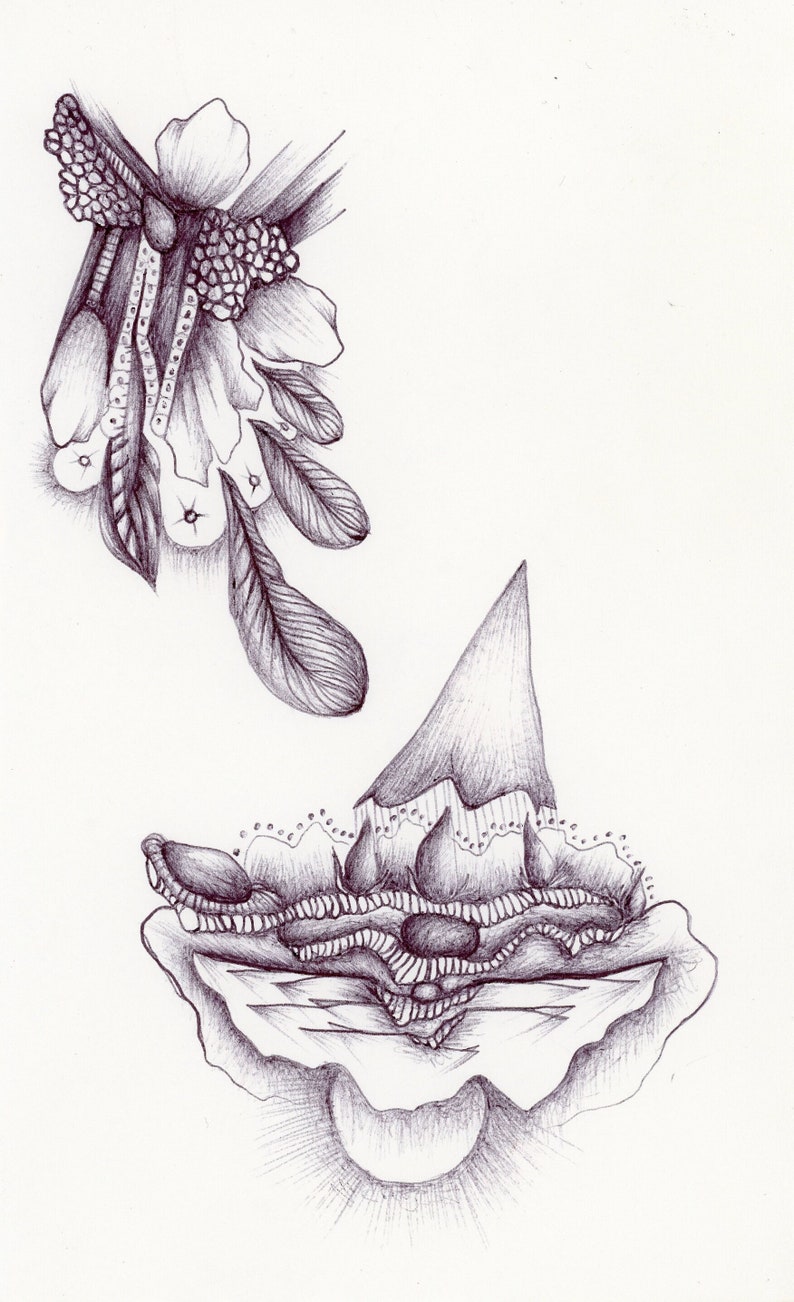 Abstract Pen and Ink Original Drawing on Paper - Etsy UK
