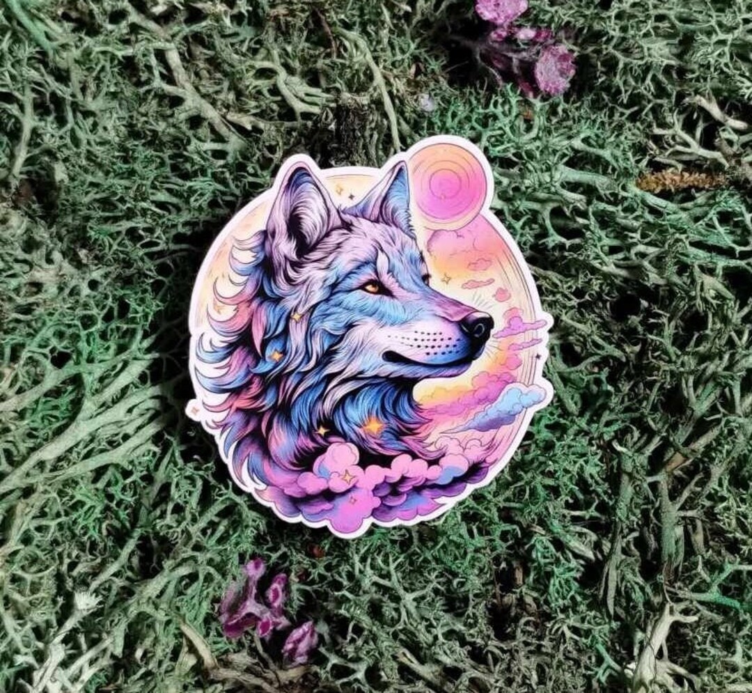 Howling Wolf Moon Sticker: Vinyl Die Cut Decal - Etsy