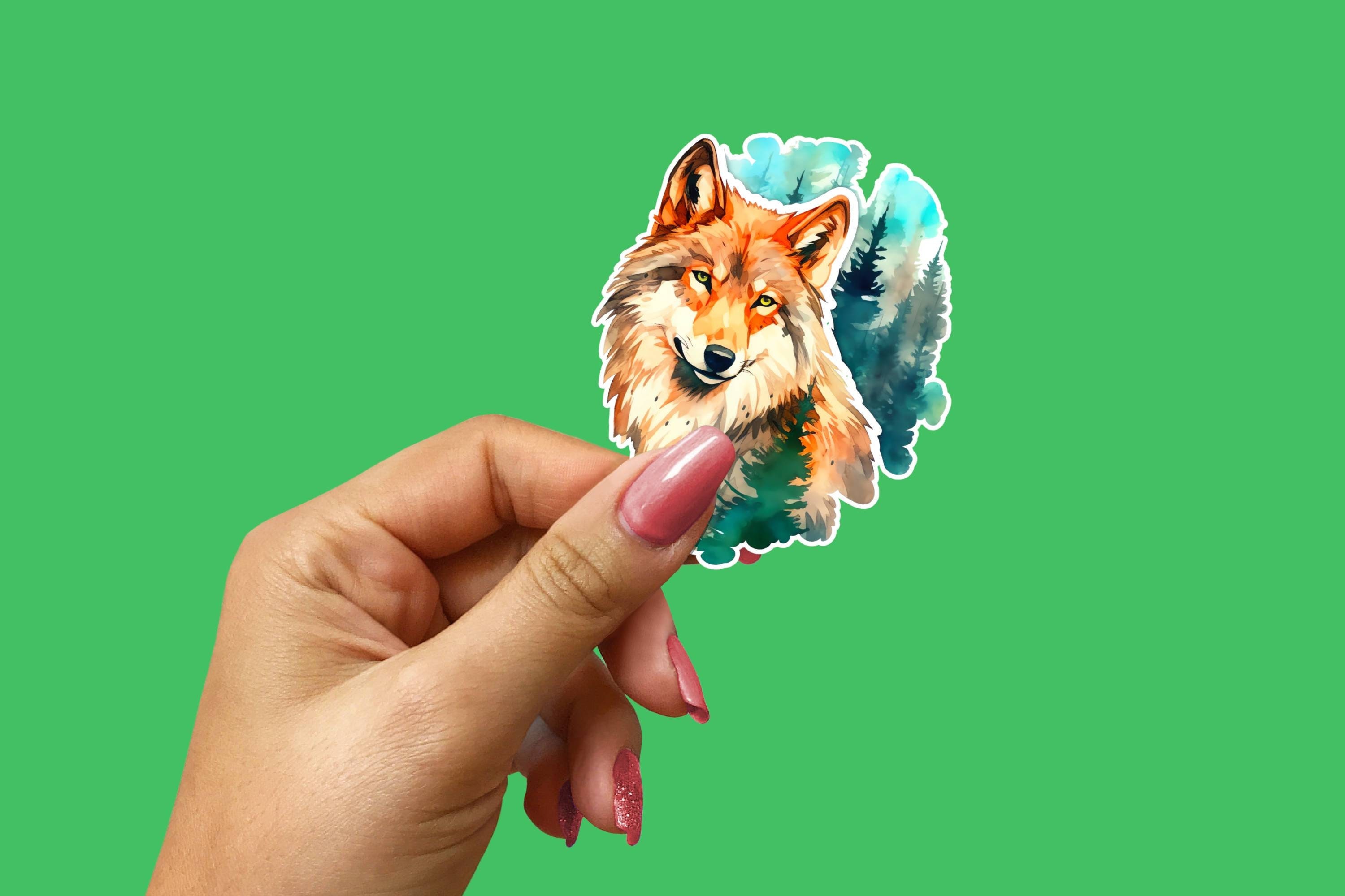 Majestic Wolf Head Sticker Wildlife Decal for Nature Lovers - Etsy