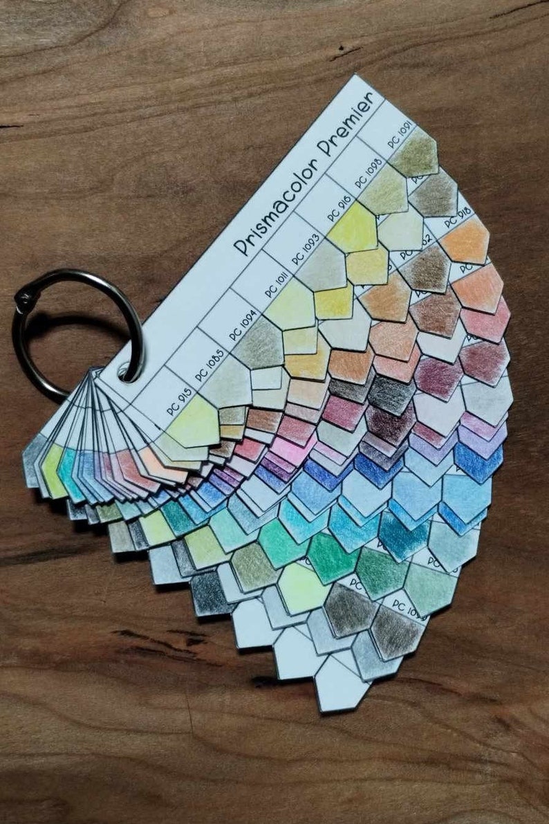 Prismacolor Premier 150 Color Swatch Kit, Coloring Enthusiasts - Etsy