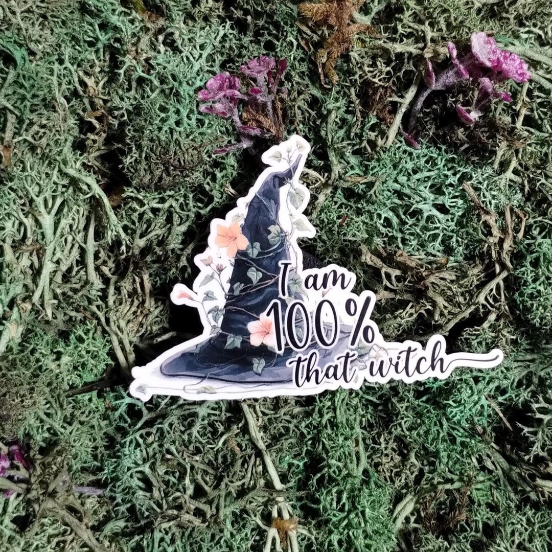 Sassy Witch Hat Sticker: Funny Vinyl Decal for Laptop, Kindle - Etsy