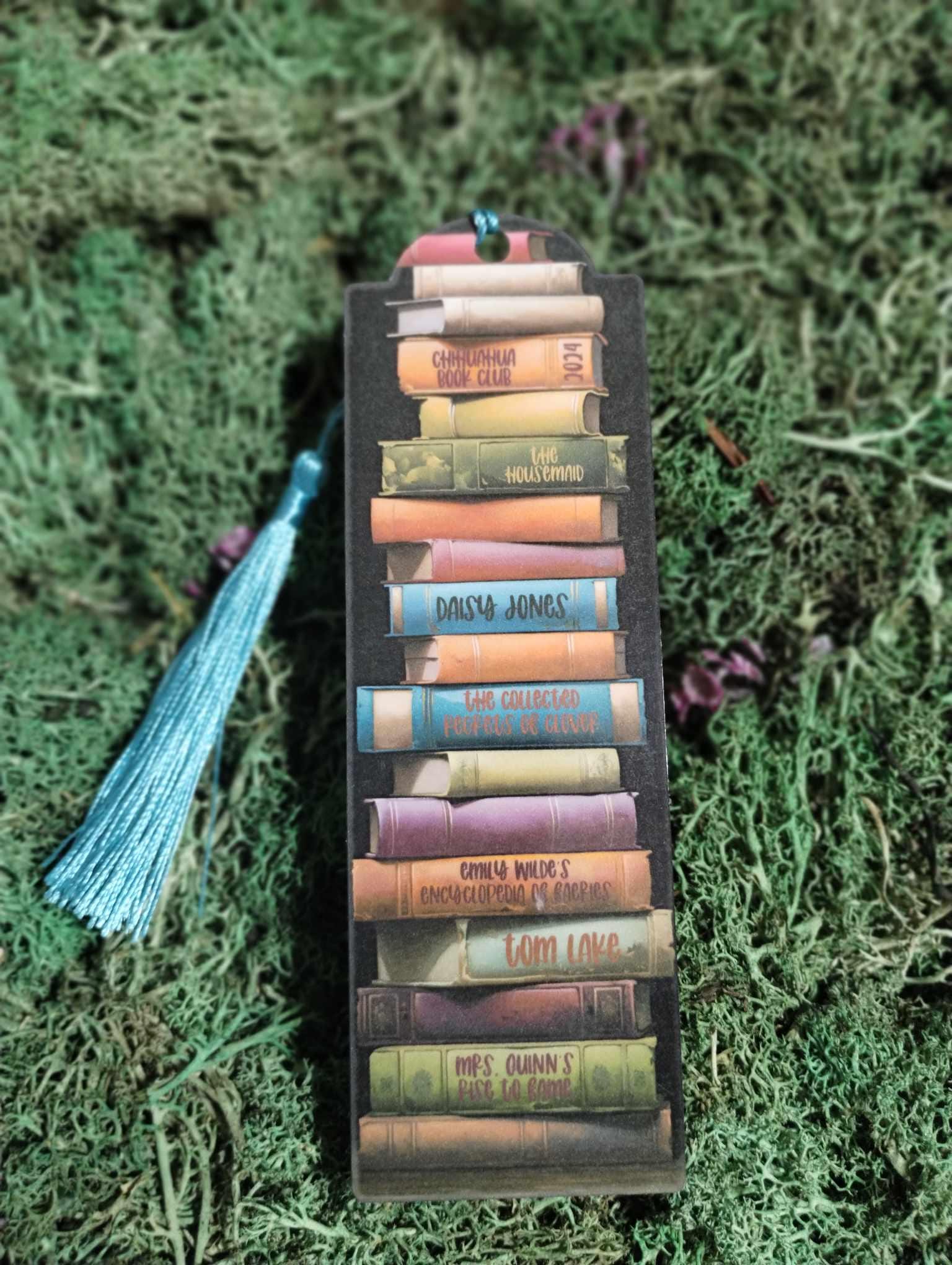 Personalized Book Club Bookmark: Laminated Cardstock Stack With Tassel ...
