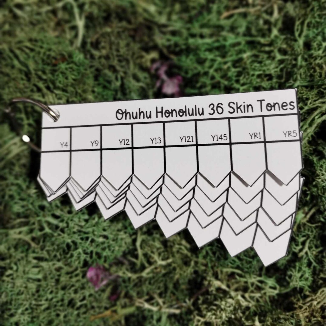 Ohuhu Honolulu 32 Skin Tone Marker Swatch Chart, Original Color Codes ...