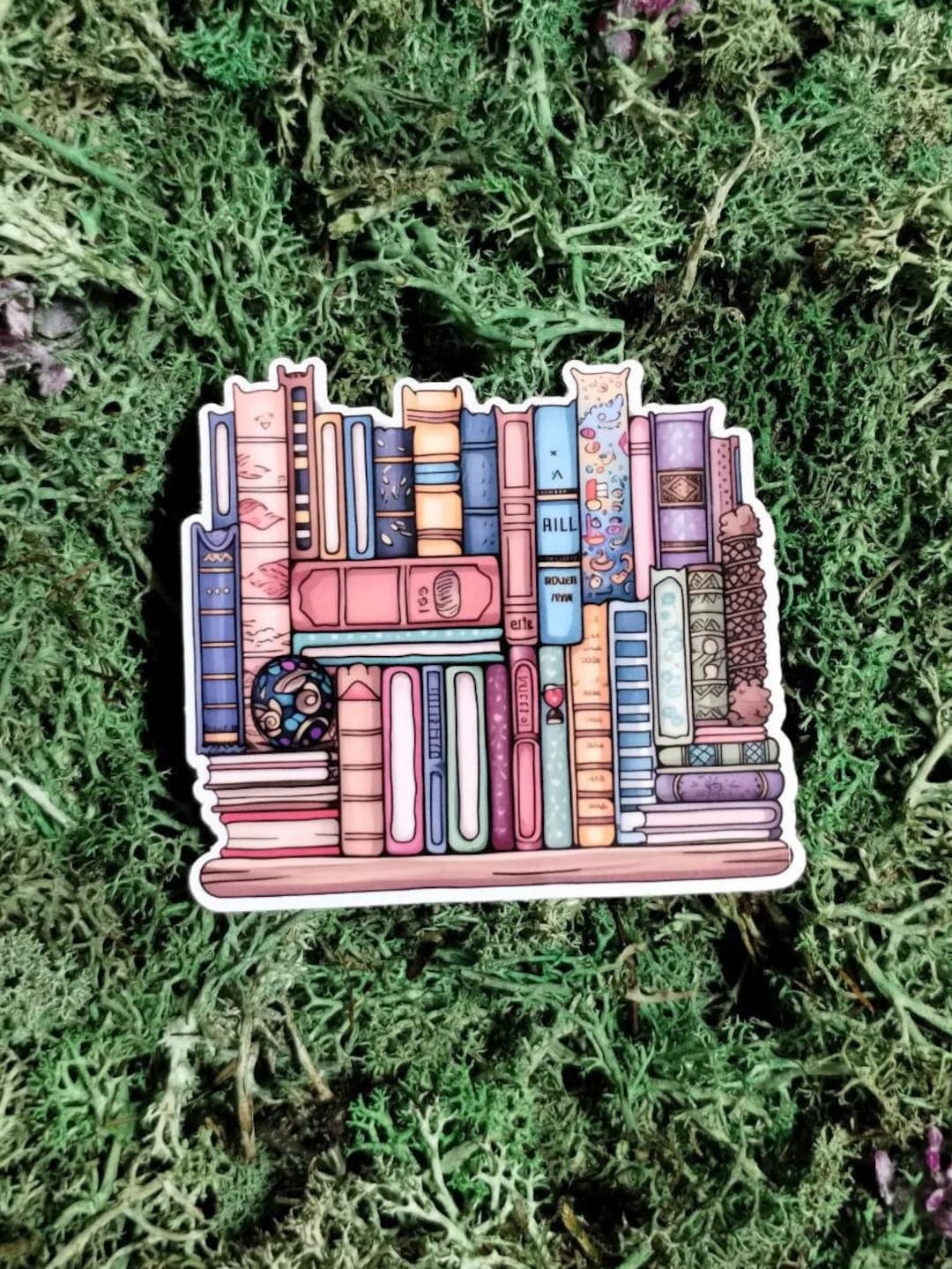 Bookcase Sticker | Bookworm | | Vinyl Sticker | Tumbler | Water Bottle ...