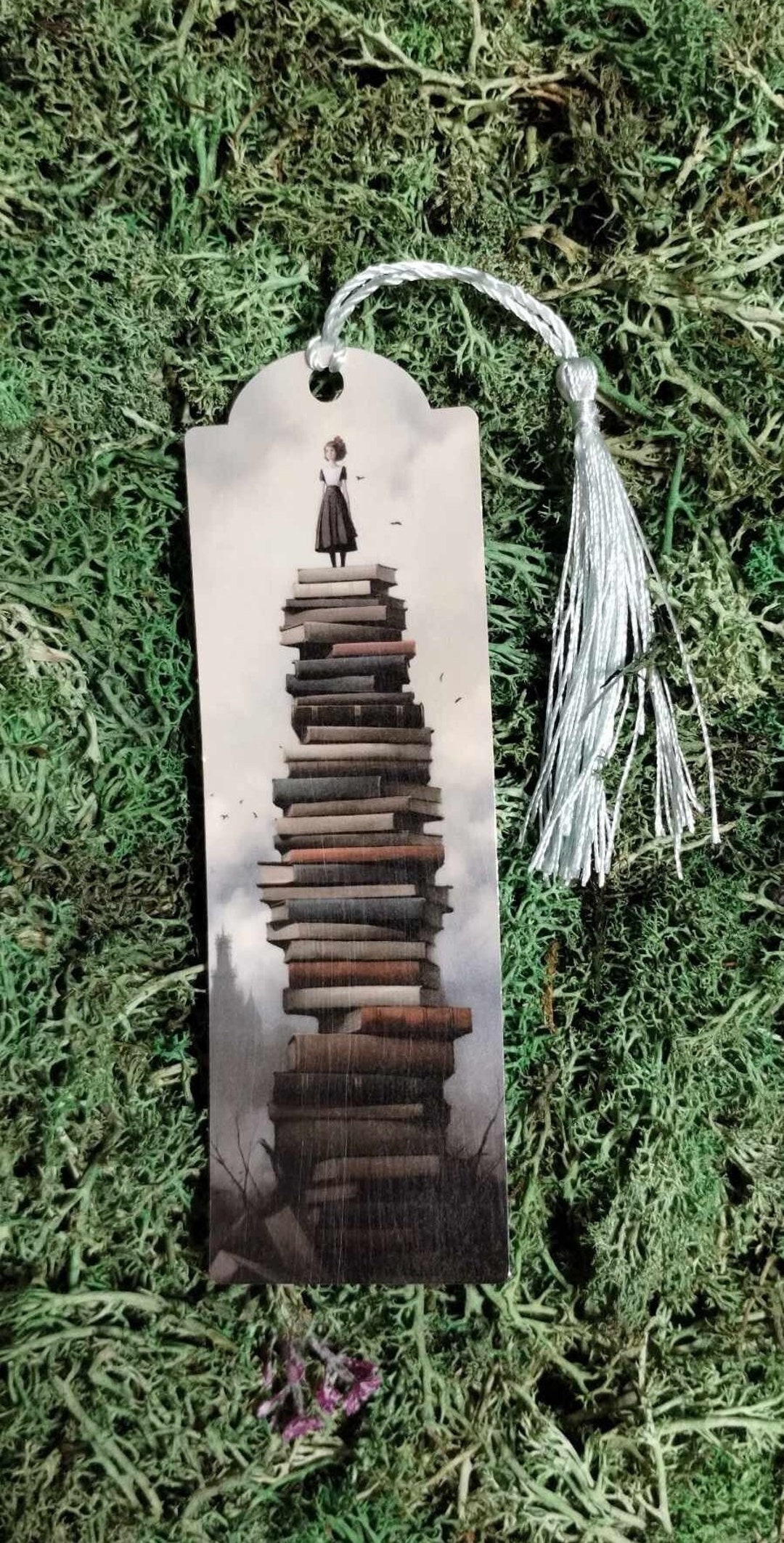 Tall Stack of Books Bookmark | Cardstock | Laminated | Reading Room ...
