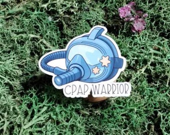 CPAP Mask Bean Sticker- 5cm Rainbow Holographic Sticker- CPAP Oxygen ...