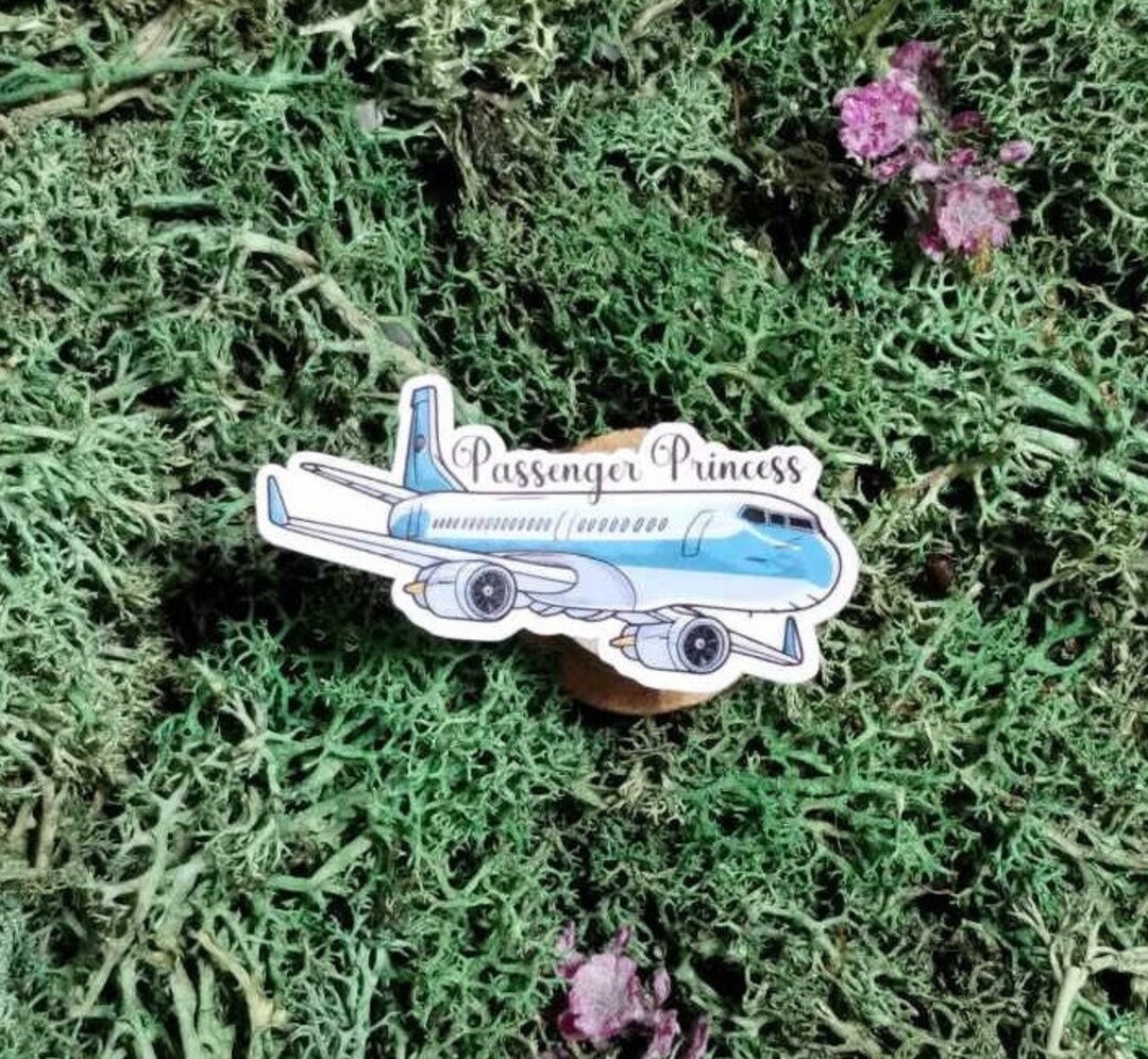 Passenger Princess Airplane Sticker, Airplane Sticker, Travel Lover ...