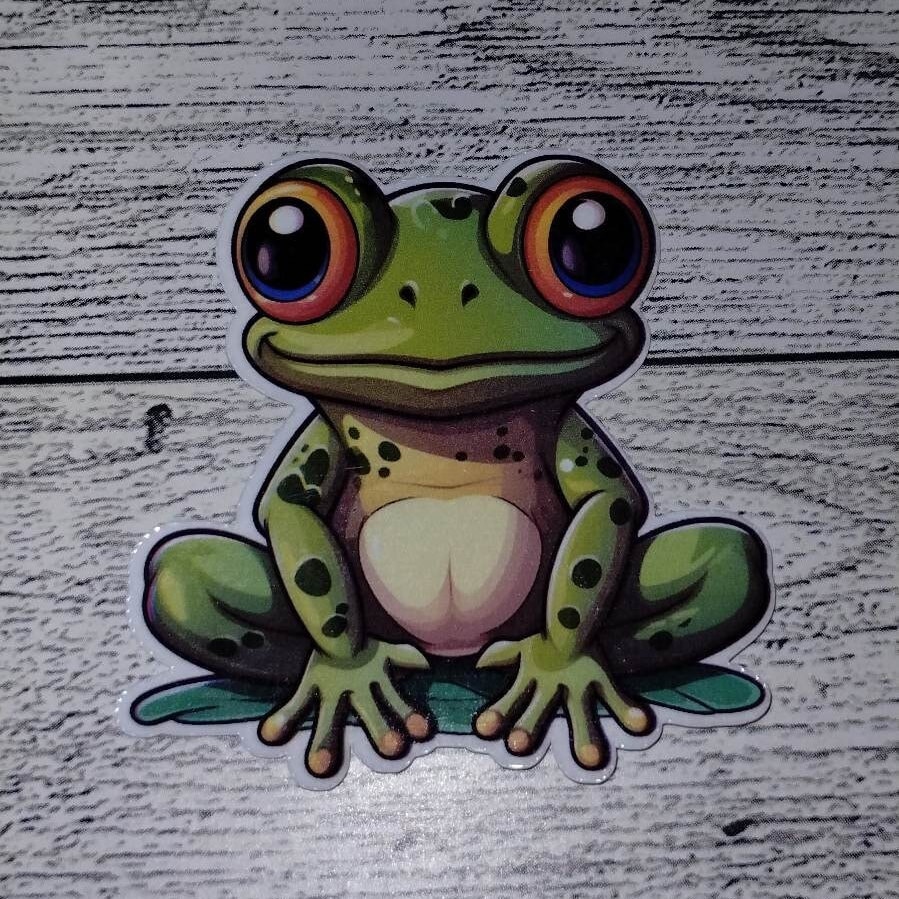 Set of 3 Adorable Frog Stickers Tree Frog Sticker Die Cut Sticker ...