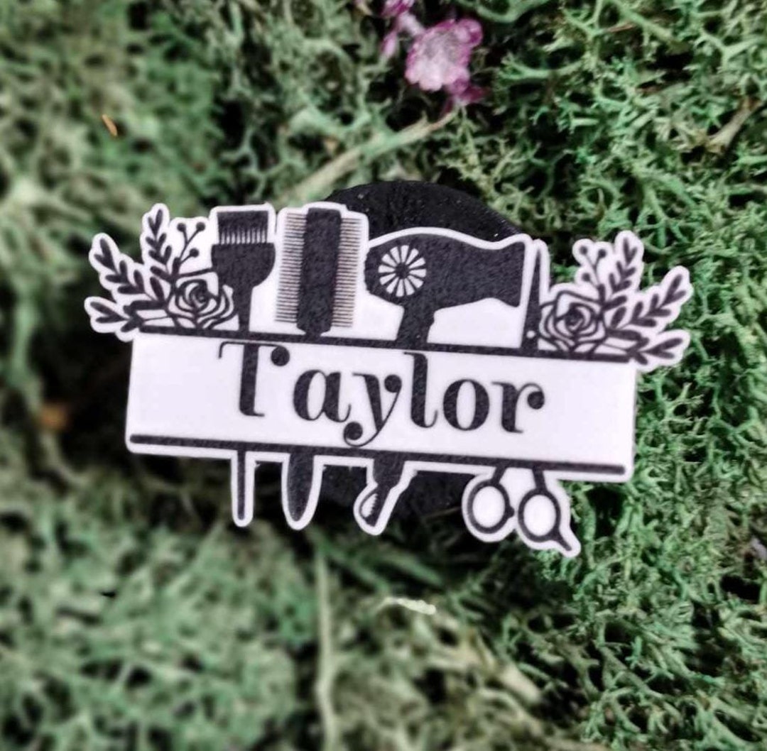 Personalized Hair Stylist Vinyl Sticker: Custom Name Decal - Etsy