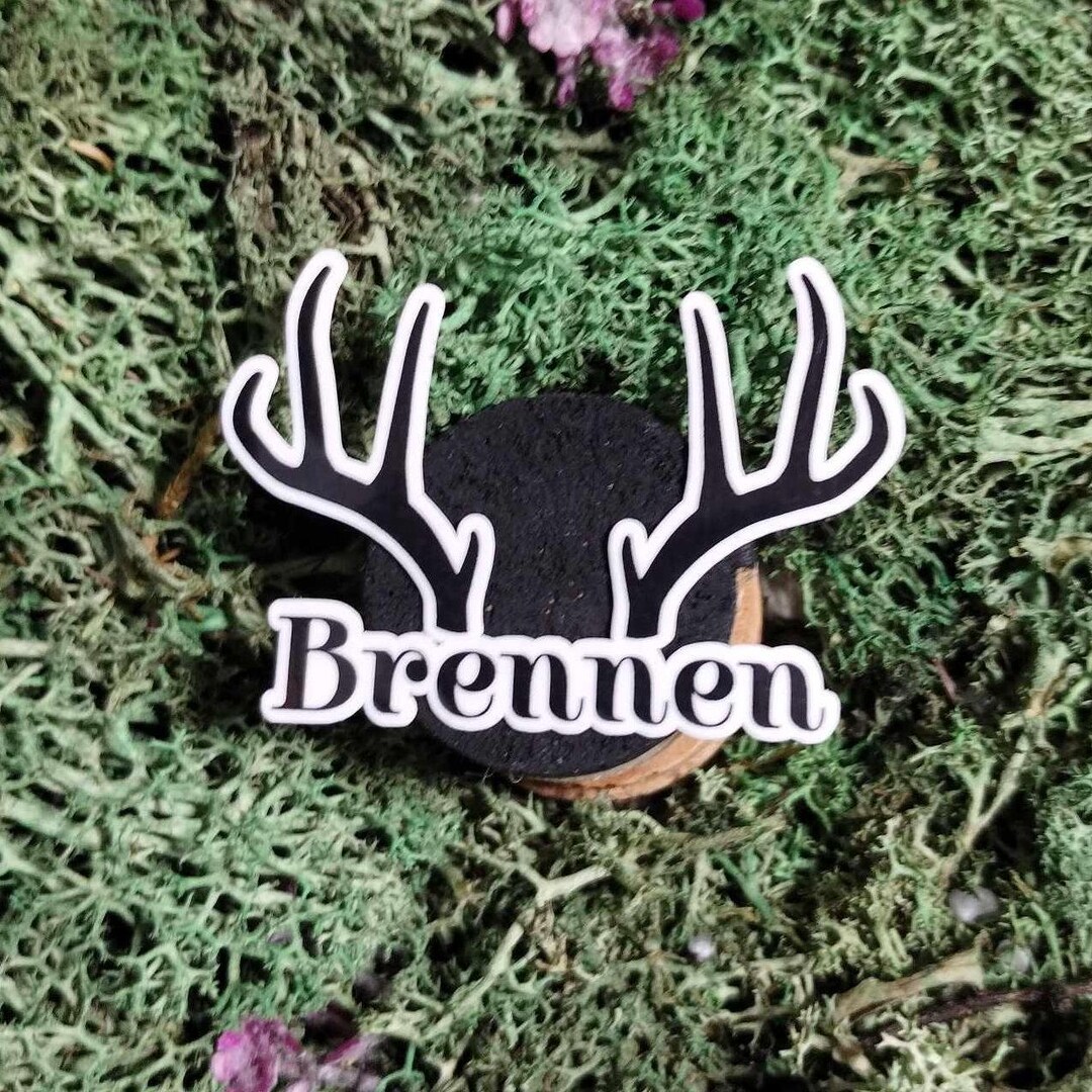 Personalized Deer Antlers Sticker, Buck, Hunting, Personalized Sticker ...