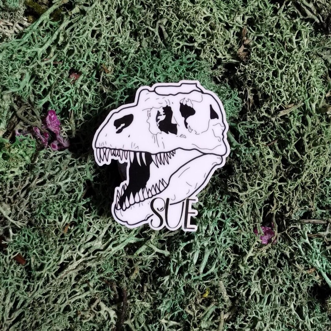 Personalized Sue T-rex Skull Sticker: Custom Dinosaur Fossil Decal - Etsy