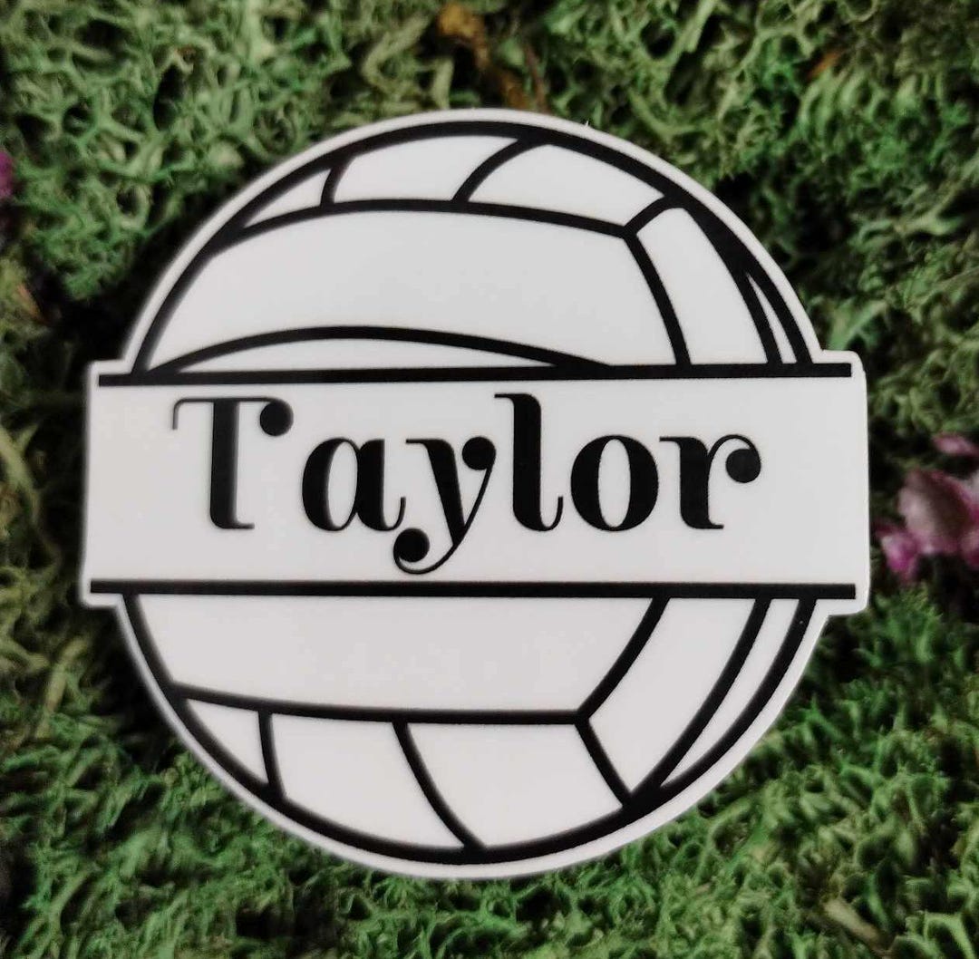 Personalized Volleyball Player Vinyl Sticker: Custom Name Decal - Etsy