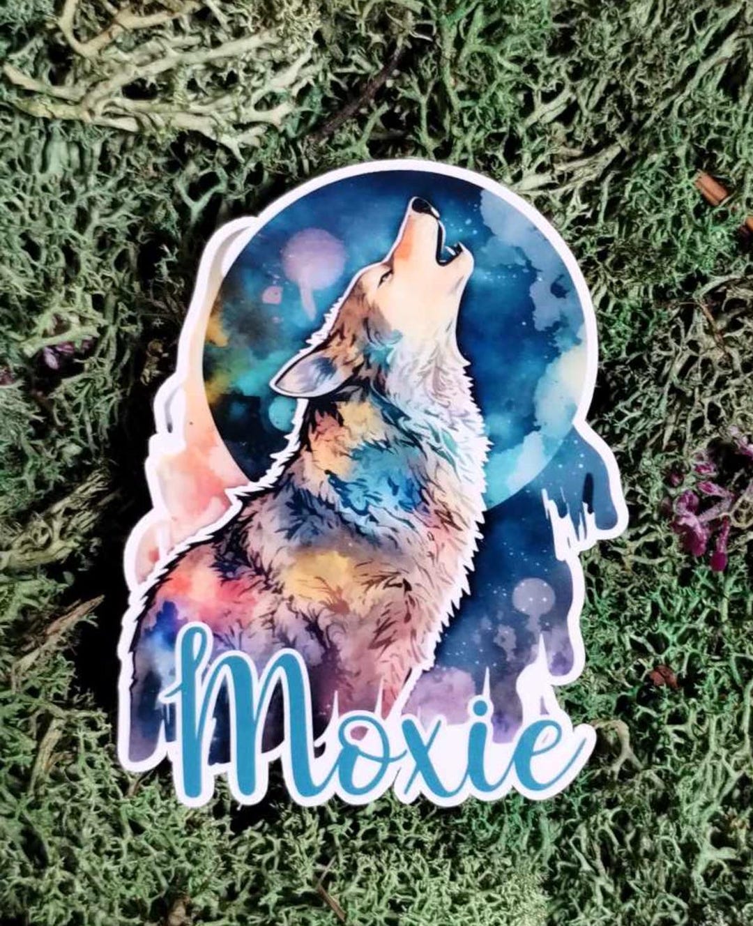 Personalized Wolf Howling at Moon Magnet: Custom Name Fridge Decor - Etsy