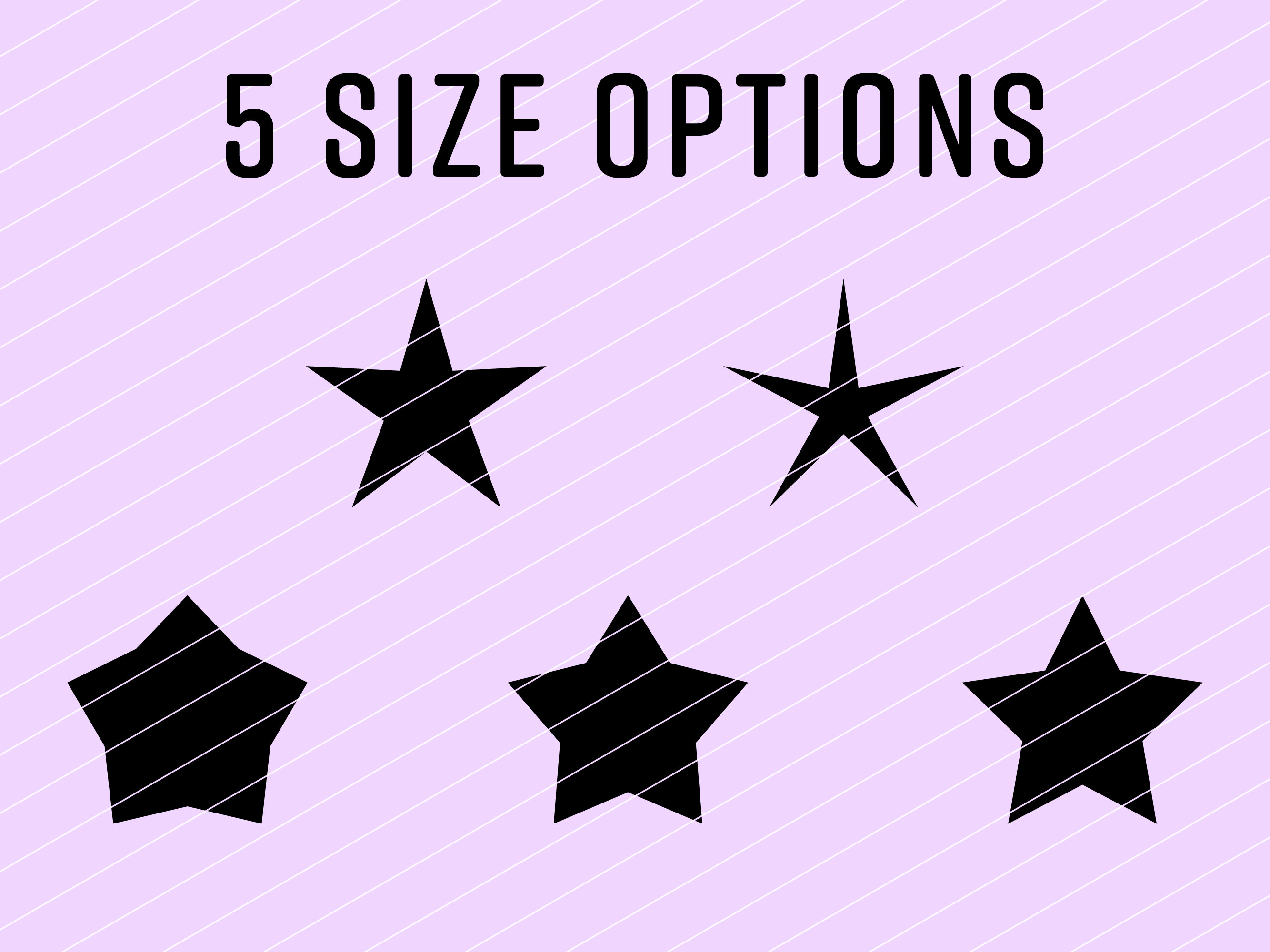 Stars SVG Bundle, Star DXF, Star Svgs, Stars Multiple Sizes, 4 Pointed ...