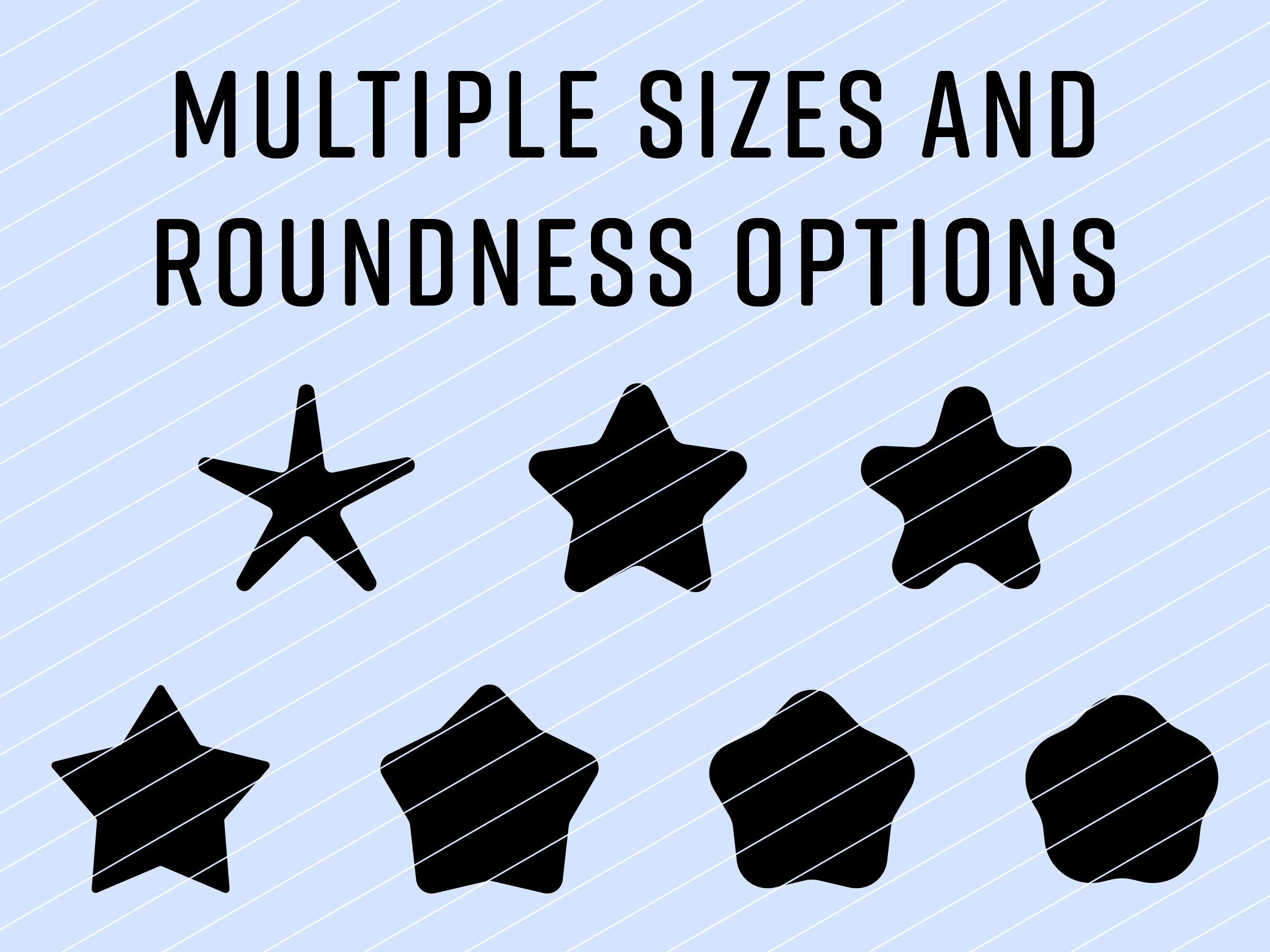MEGAPACK Rounded Stars SVG Bundle Blob Svgs Star DXF Star - Etsy