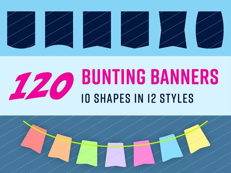 Banner SVG, Bunting Banners, DXF, PNG, Banners for Cricut, Silhouette ...