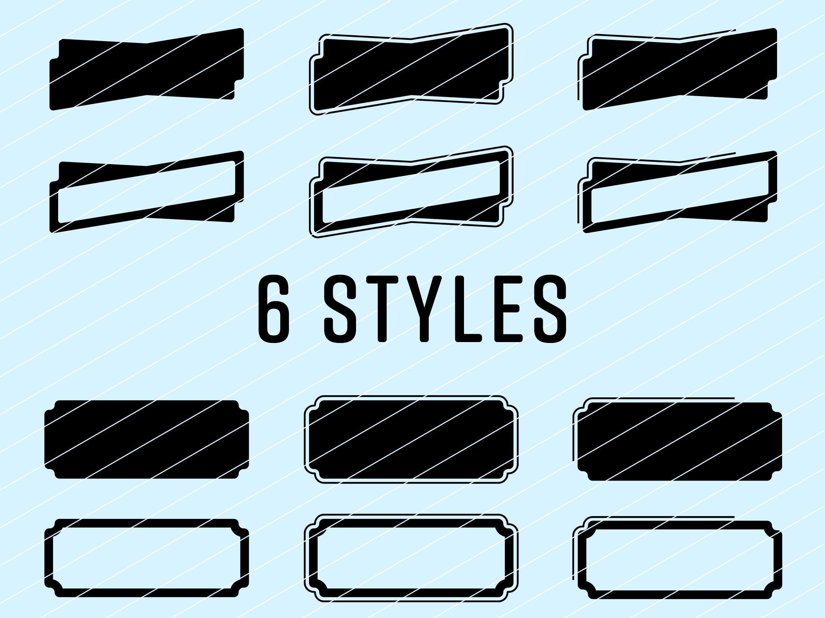 Etichetta SVG, Name Tag SVG, Banner svg, Tag, Scrapbook Outline ...