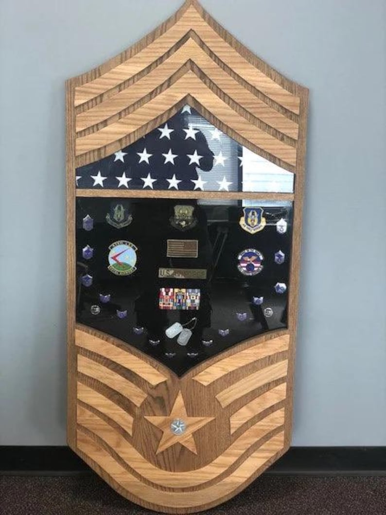 Air Force Rank Shadow Box - Etsy