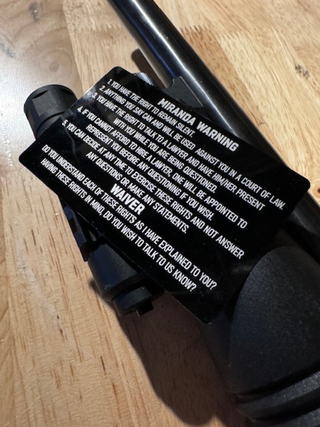 Miranda Rights Card- Credit Card Sized Aluminum Card - Etsy