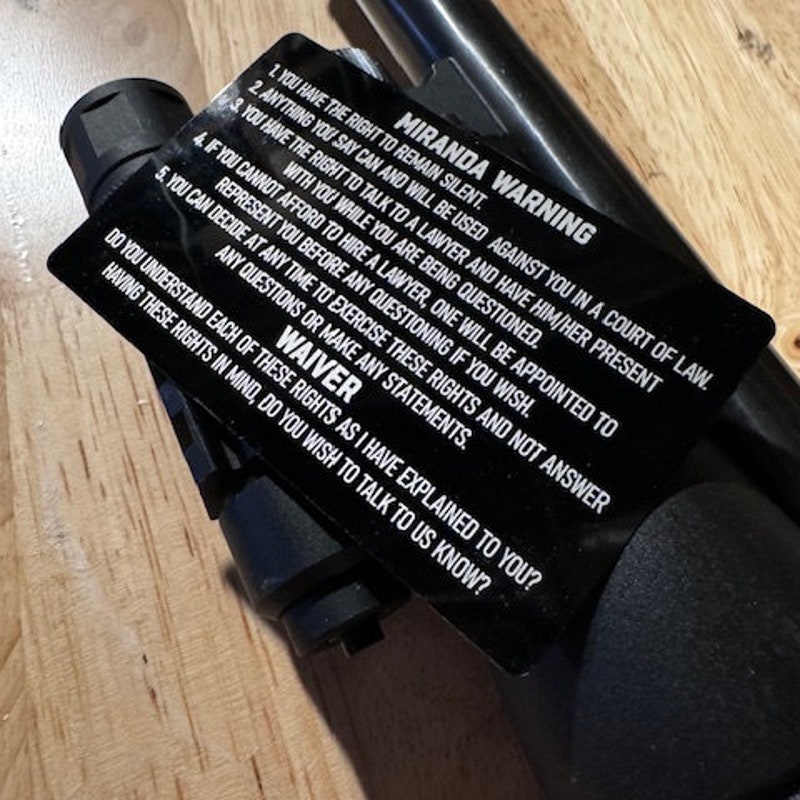 Miranda Rights Cards - Etsy