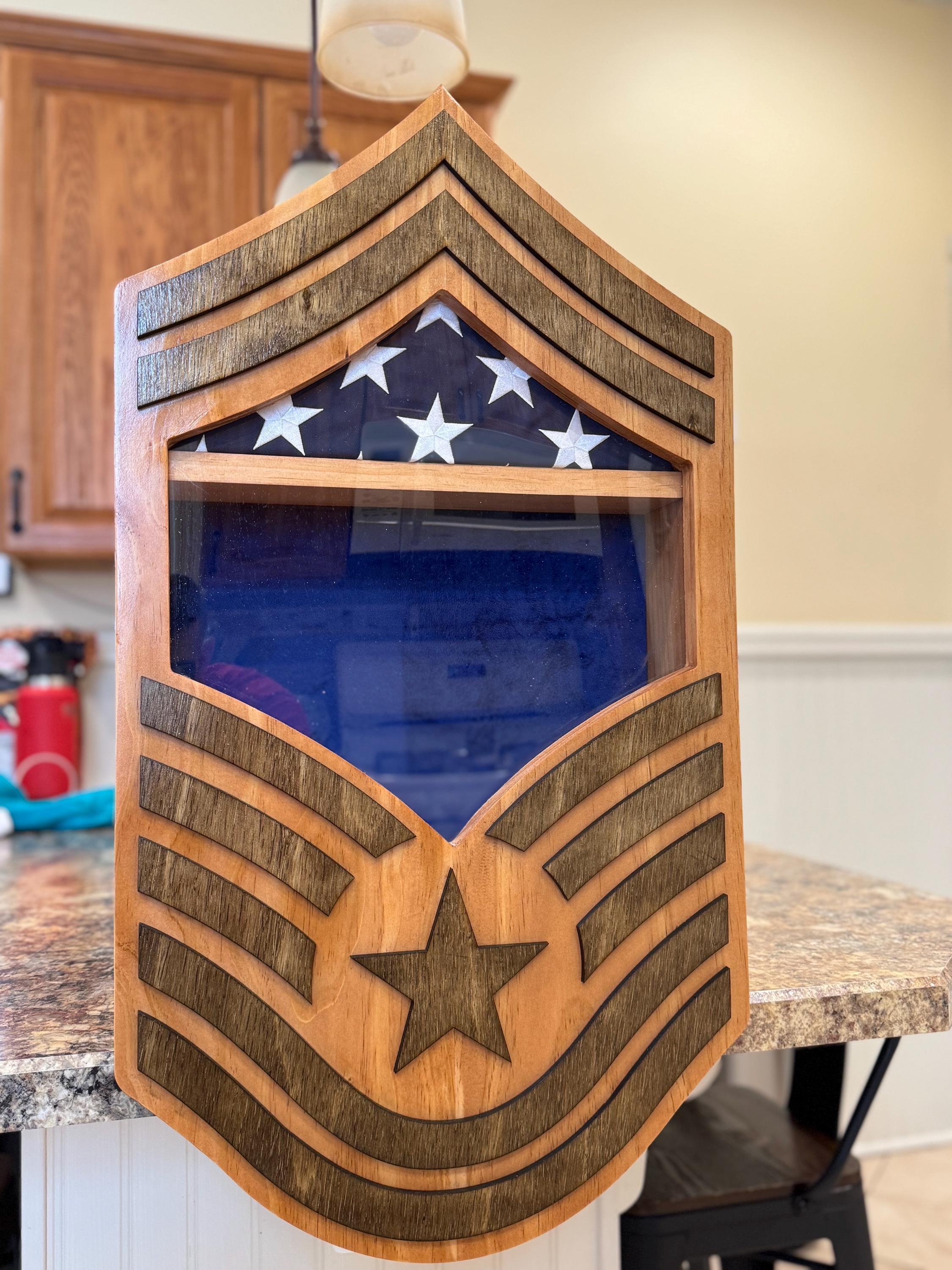 Custom Air Force Shadow Box - Etsy