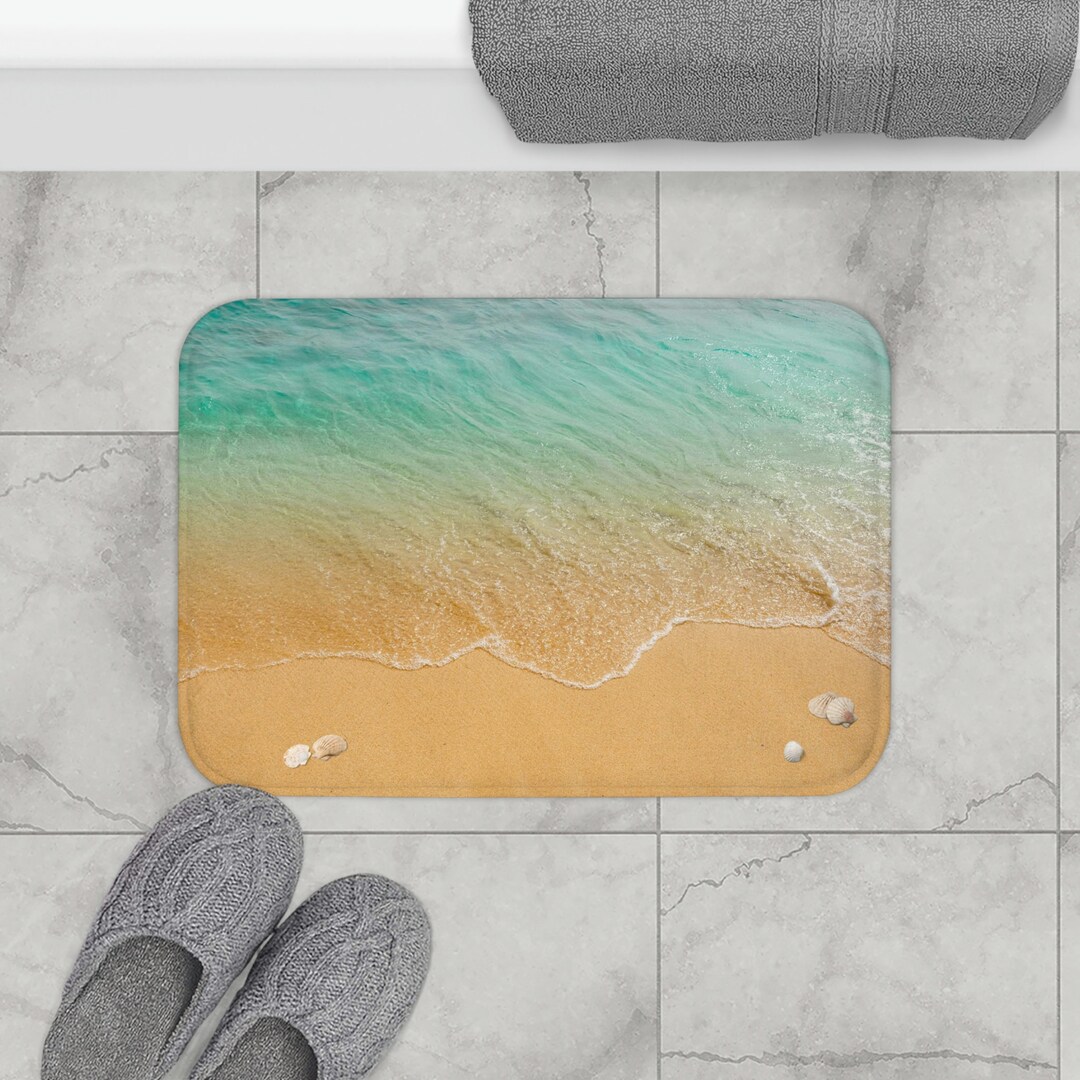 Beach Sand Mat for Your Bathroom Shower Rug Nature Inspired - Etsy