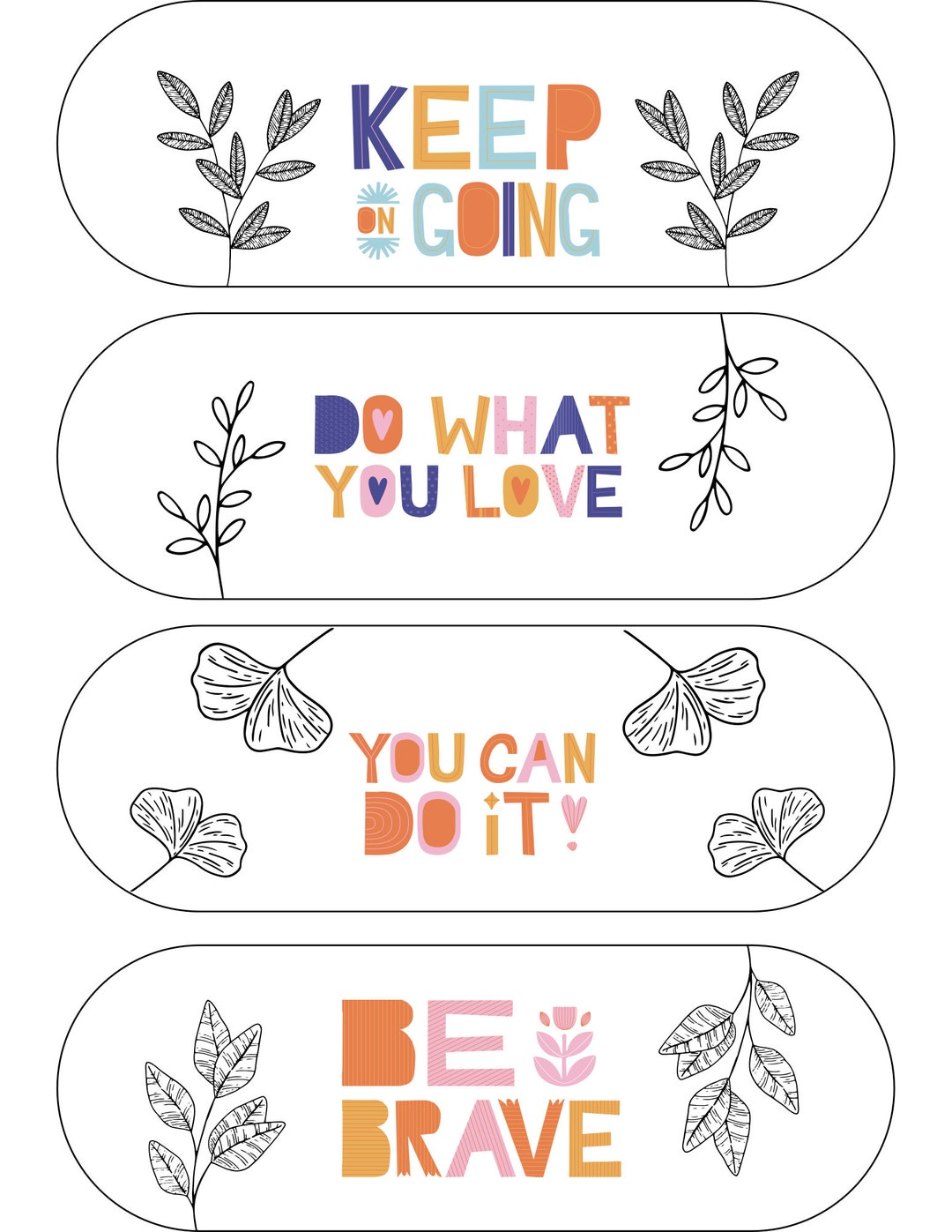 Motivational Bookmarks - Etsy