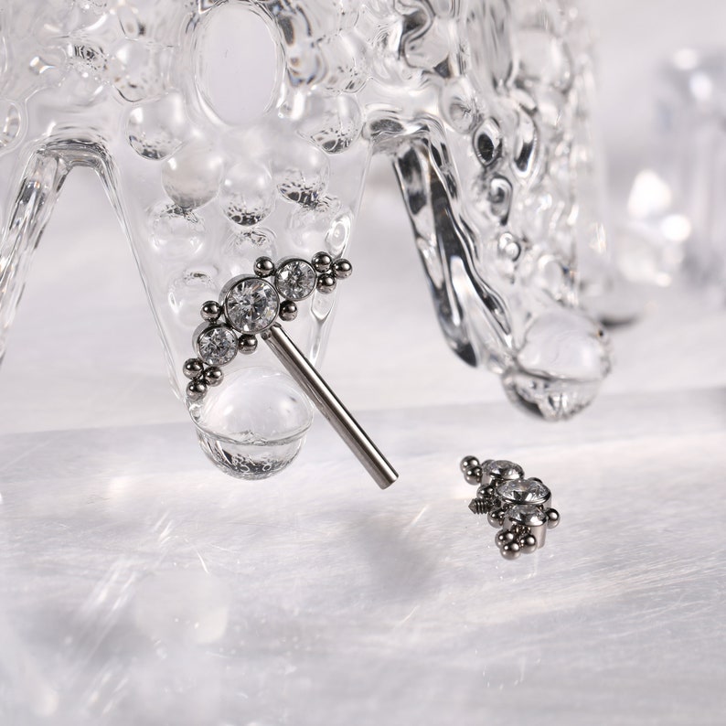 G23-titanium Nipple Jewelry 14G Nipple Rings for Women Straight Clear ...