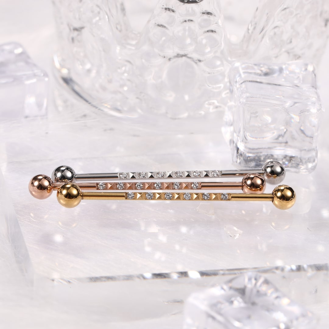 Industrial Bar Industrial Piercing Jewelry 14G Industrial Barbell ...