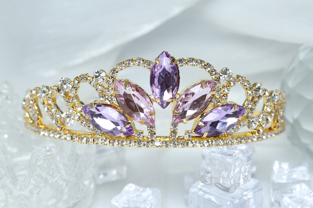 Rapunzel-tiara-sparkling Gold Crown Birthday Party Tiara Rapunzel ...
