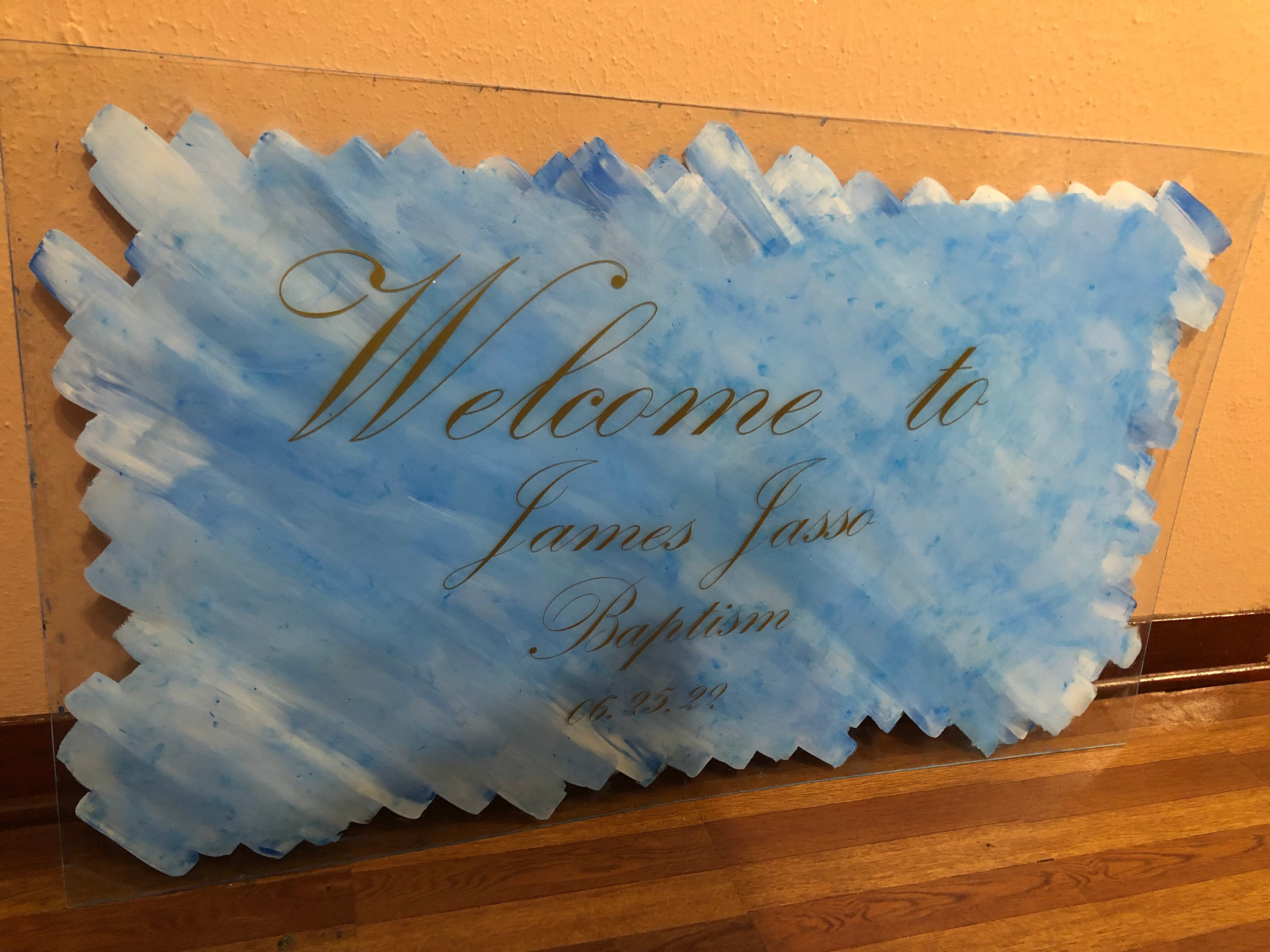 Welcome Acrylic Signs (clear & Acrylic Painted) - Etsy
