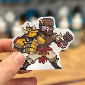 Overwatch 2 Doomfist Pixel Spray Vinyl Sticker Decal, Laptop, Phone ...
