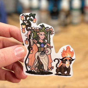 Fern Calloway Critical Role Pixel Art Vinyl Sticker Decal, Laptop ...