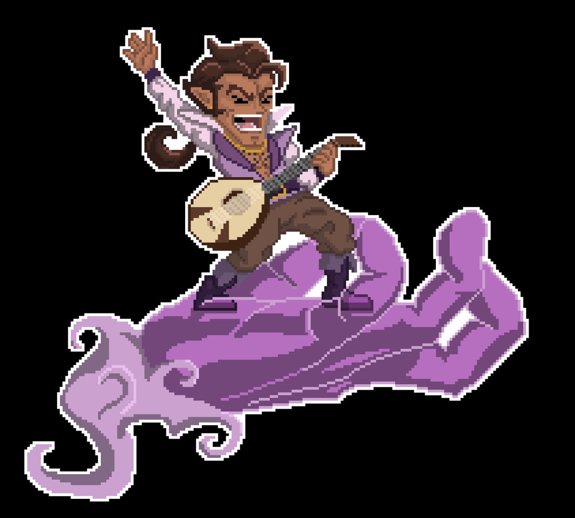 Scanlan Shorthalt Pixel Art Vinyl Sticker Critical Role Gnome Bard ...