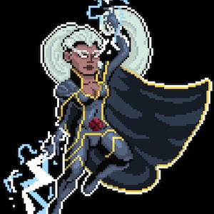 Storm X-men Pixel Art Vinyl Stickerdecal, Laptop, Phone, Comic, Hero ...