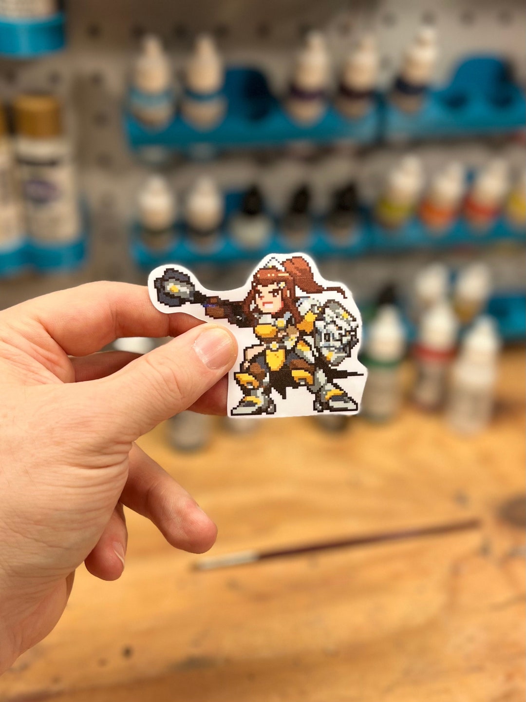 Overwatch 2 Brigitte Pixel Spray Vinyl Sticker Decal, Laptop, Phone ...
