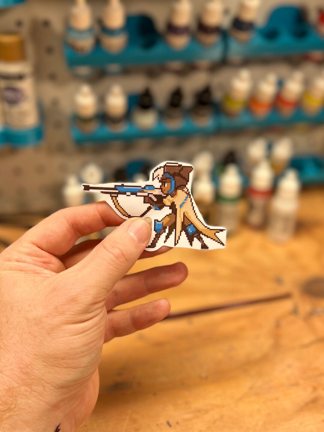 Overwatch 2 Ana Pixel Spray Vinyl Sticker Decal, Laptop, Phone, Gaming ...