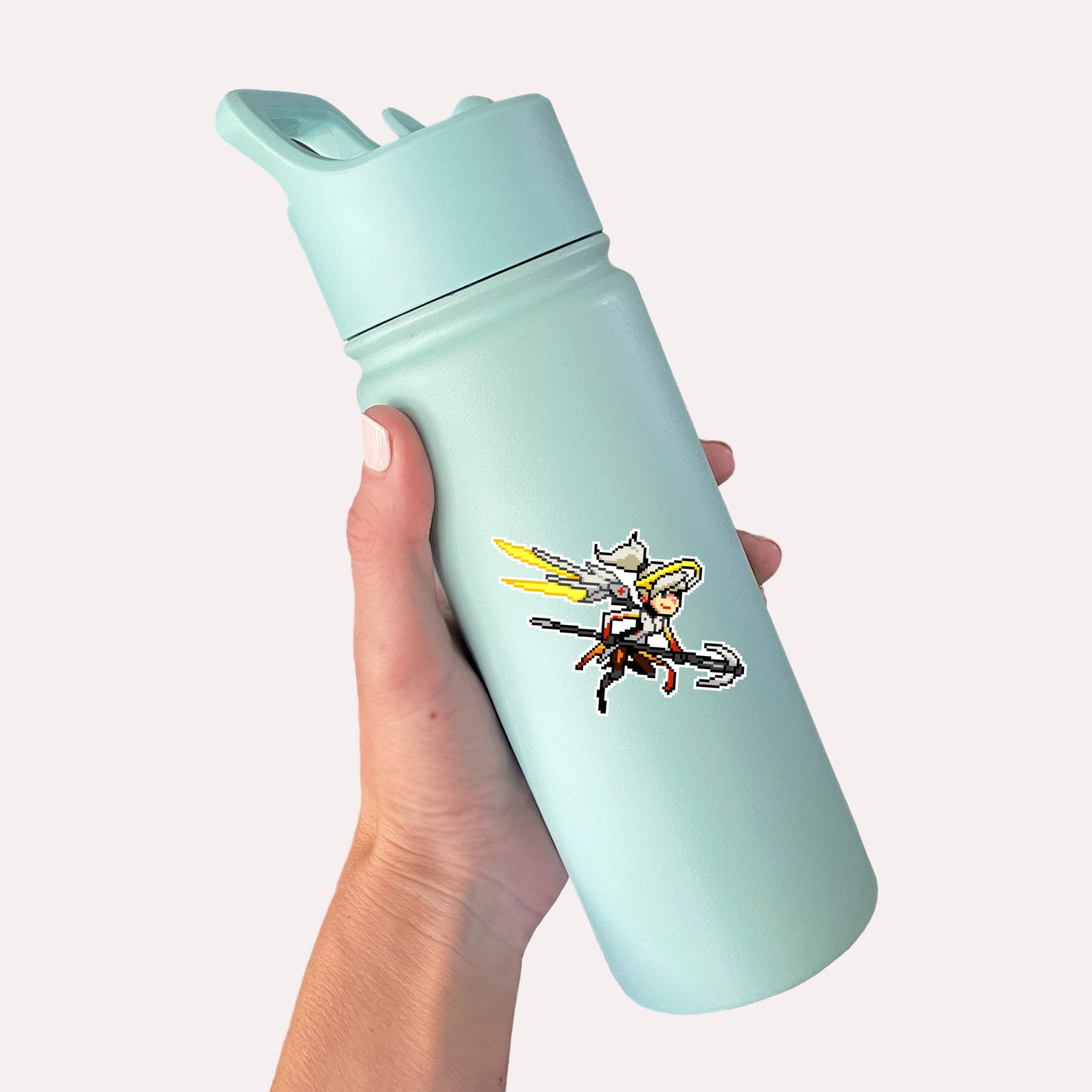 Overwatch 2 Mercy Pixel Spray Vinyl Sticker Decal, Laptop, Phone ...