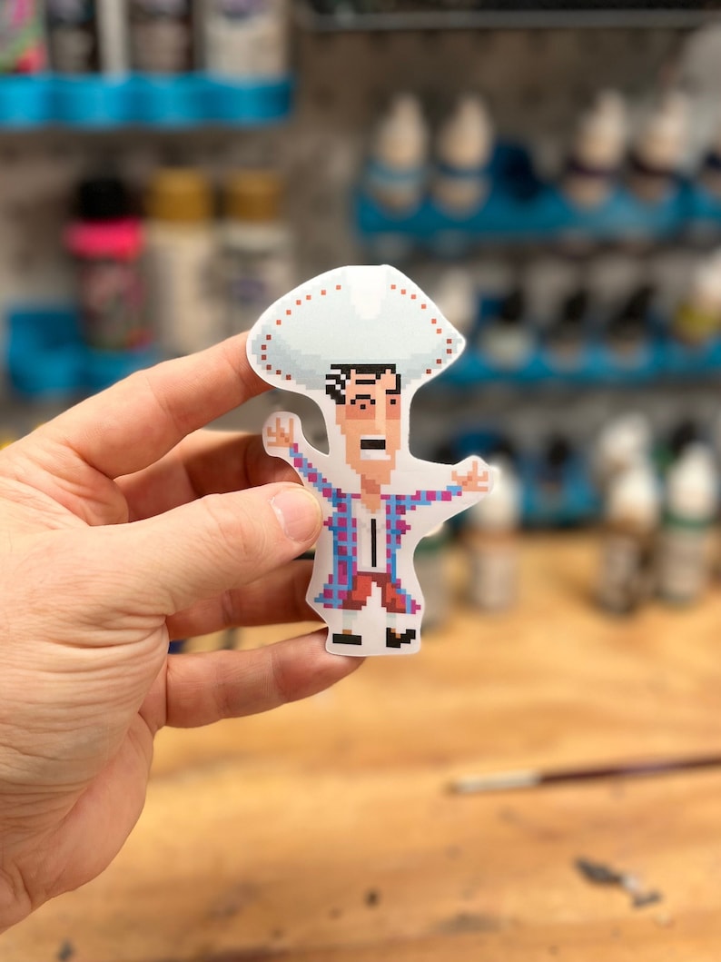 Stan Stanman Monkey Island Pixel Art Vinyl Sticker Decal - Etsy