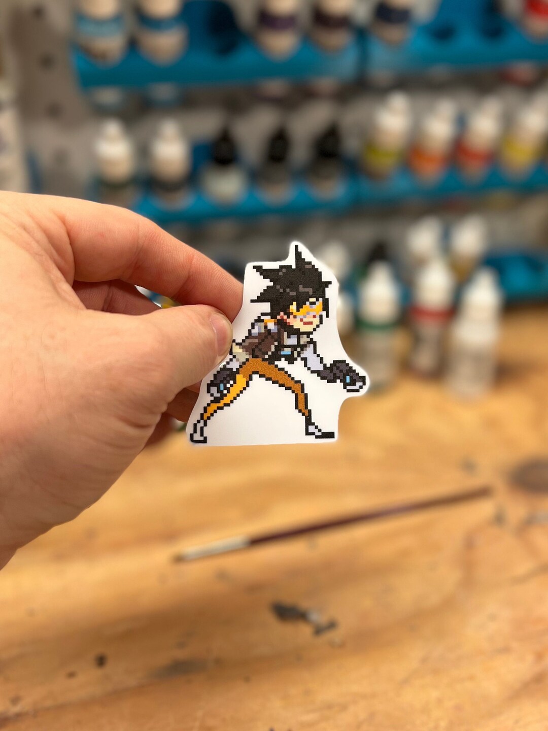 Overwatch 2 Tracer Pixel Spray Vinyl Sticker Decal, Laptop, Phone ...