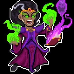 Tamsin Roame, Undead Warlock, Pixel Art Vinyl Sticker Hearthstone World ...
