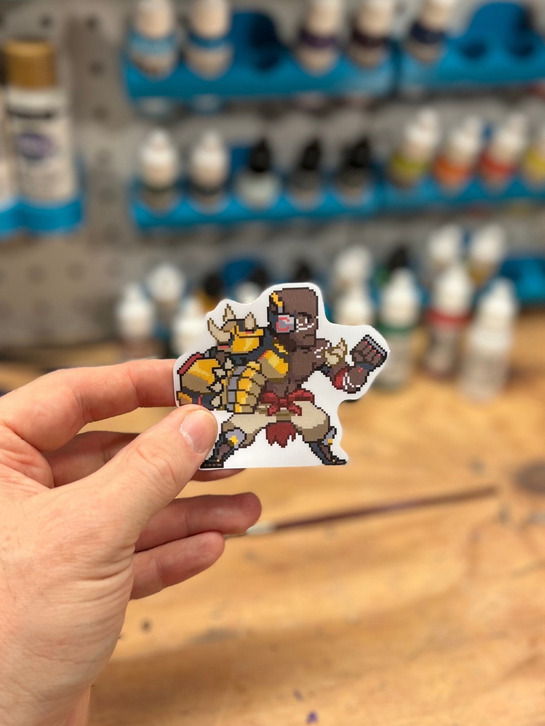 Overwatch 2 Doomfist Pixel Spray Vinyl Sticker Decal, Laptop, Phone ...