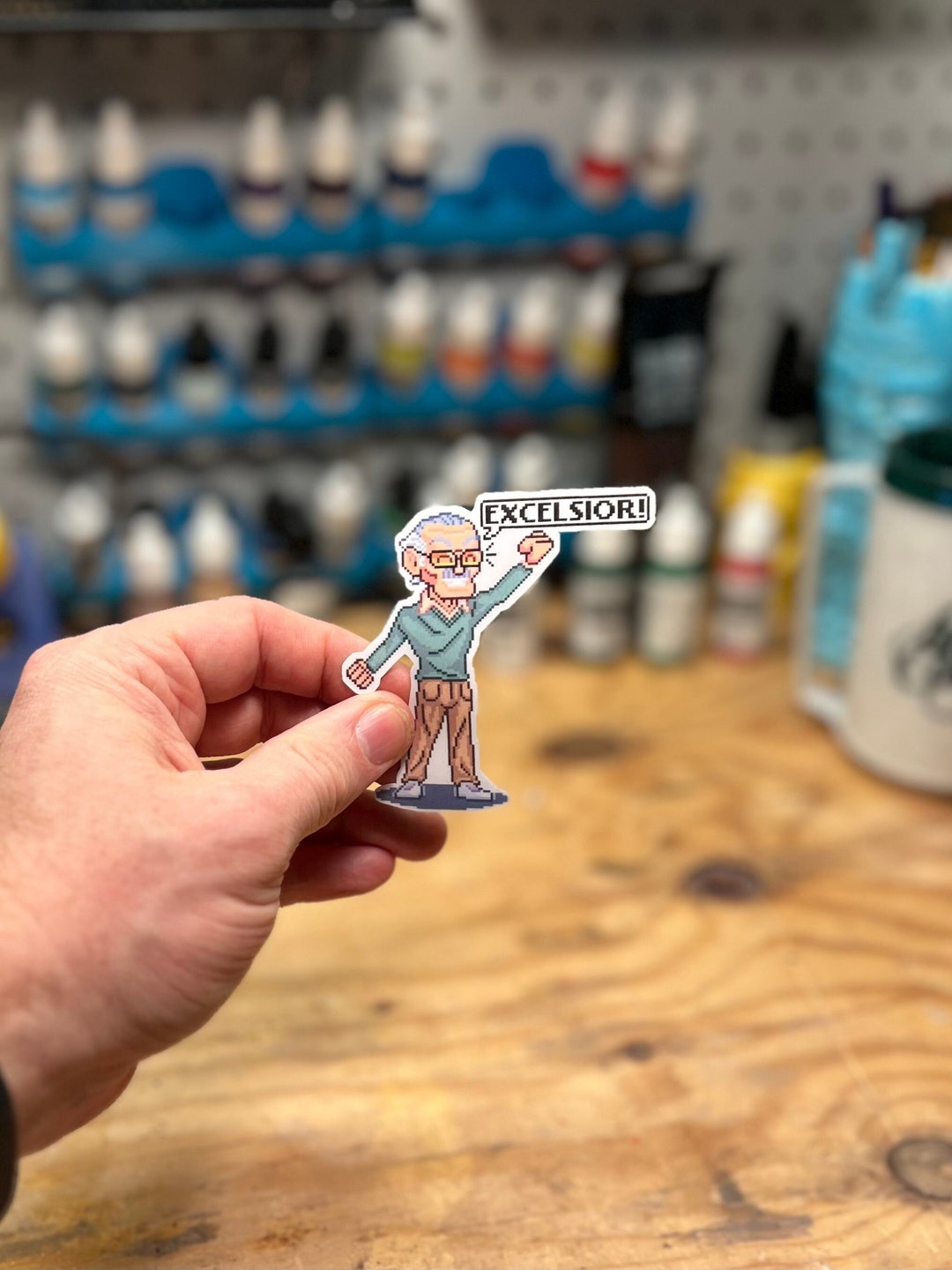 Stan “the Man” Lee Pixel Art Vinyl Sticker Decal, Laptop, Phone, Marvel ...